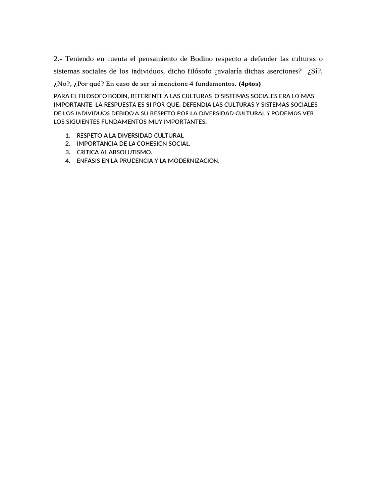 Bodin y la Defensa de Culturas Sociales | PDF