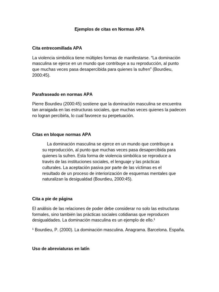 Ejemplos APA Formato Ejemplo1 Arial | PDF