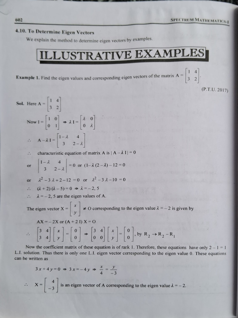 Eigen Values and Eigen Vectors | PDF