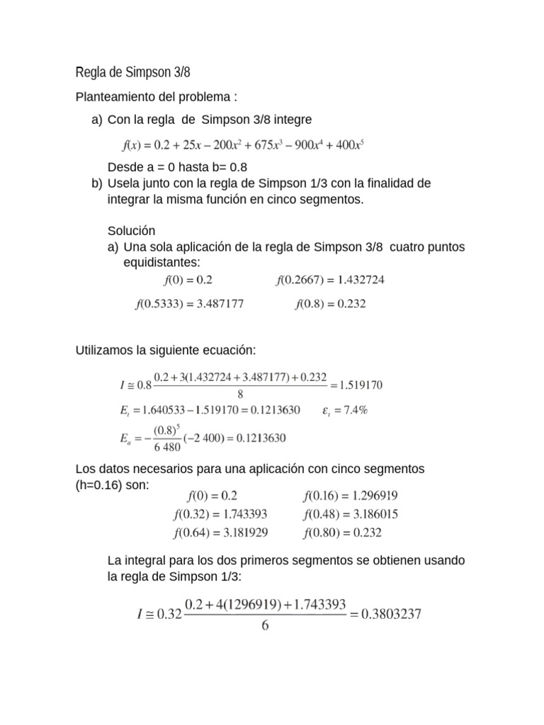 Regla de Simpson 3 | PDF