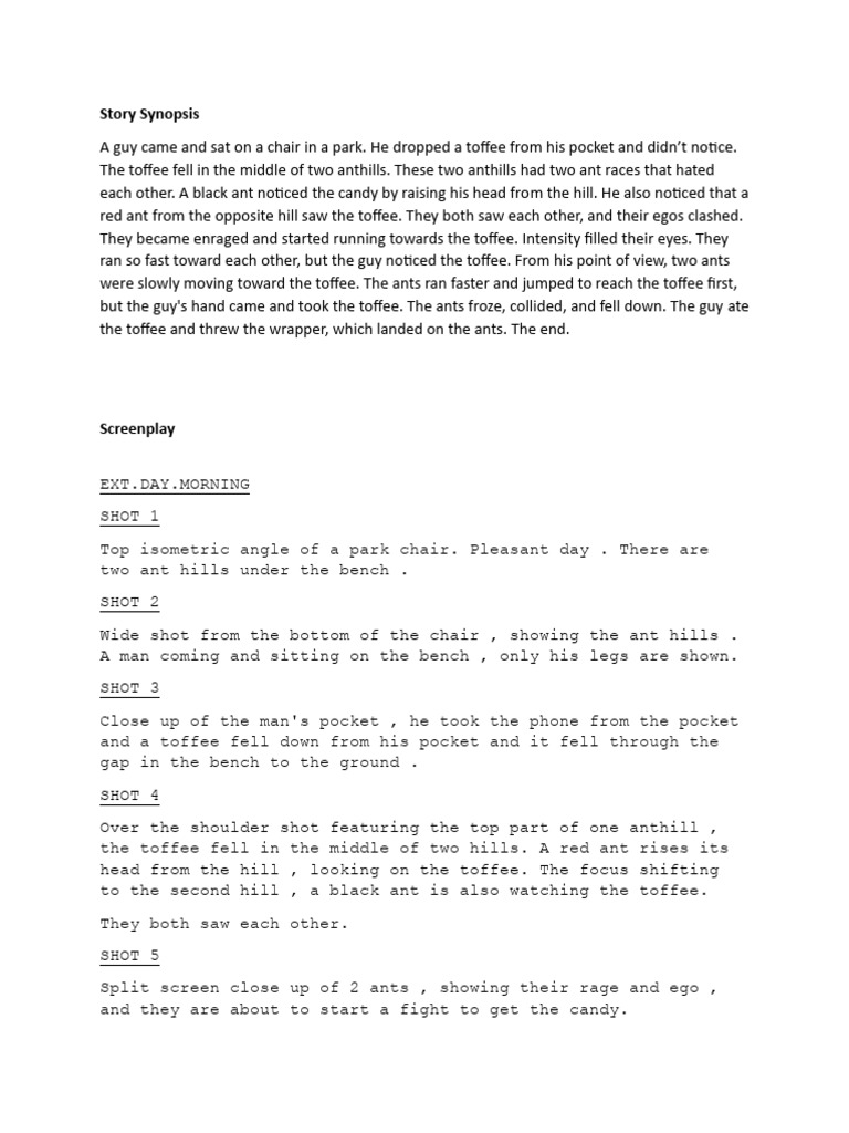 Ant Story Final Script 1 1 | PDF