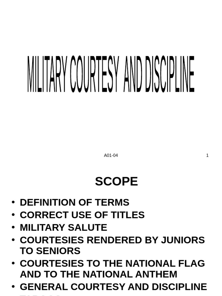 Military Courtesy and Discipline Guide | PDF | Sergeant | Military
