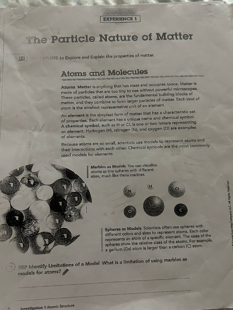 The Particle Nature of Matter | PDF