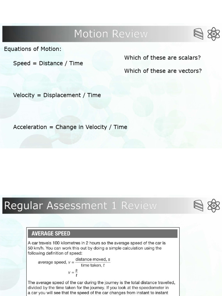 G10 Physics - Kinematics II Review | PDF