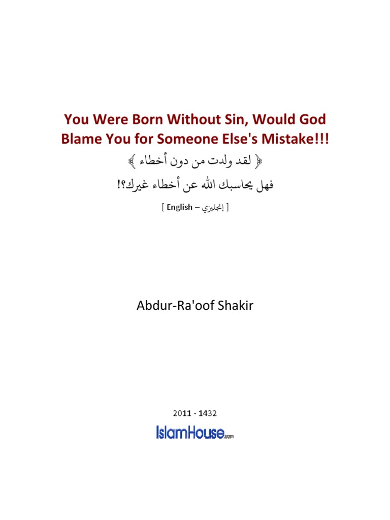 En You Were Born Without Sin | PDF | Original Sin | Sin