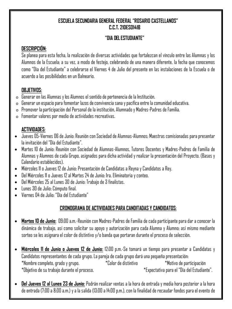 Dia Del Estudiante Princ. | PDF