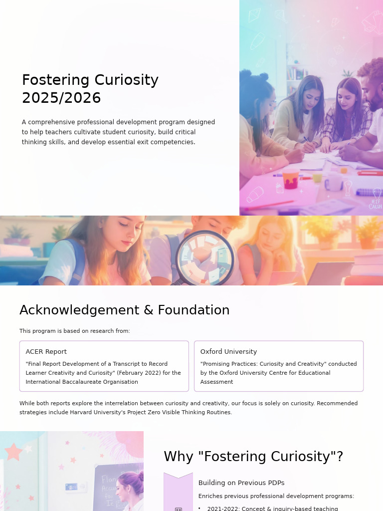 Fostering Student Curiosity Program | PDF | Curiosity | Learning