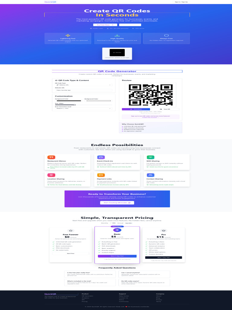 Free QR Code Generator for Businesses | PDF | Qr Code | Computing