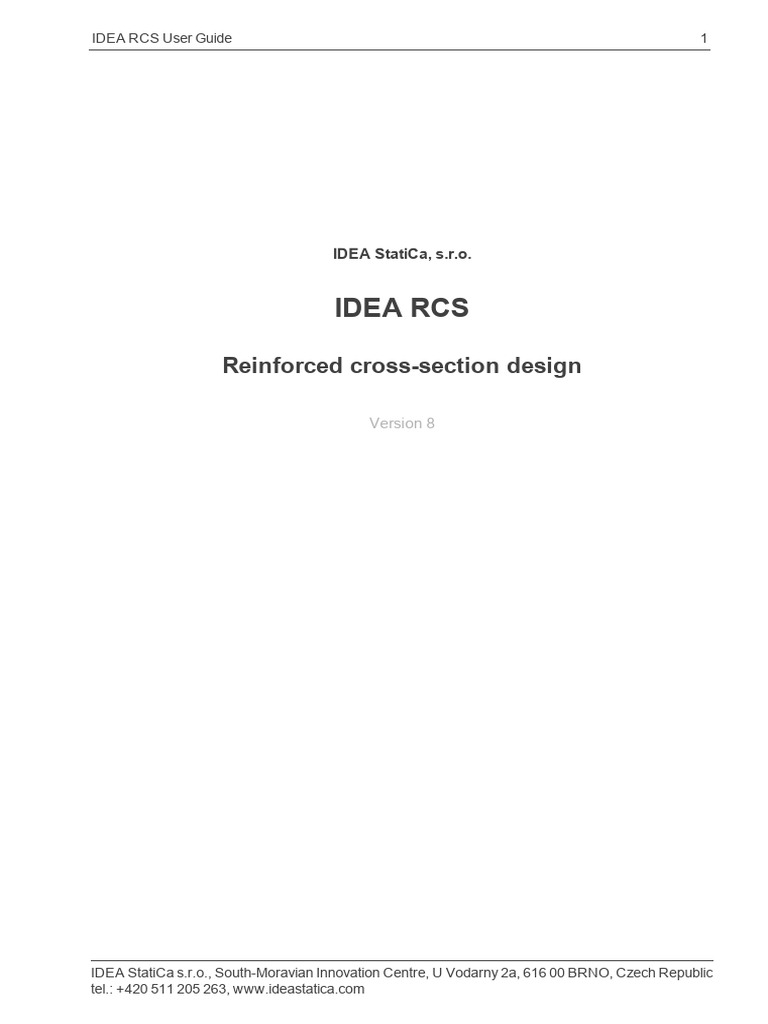 IDEA RCS User Guide: Reinforced Design | PDF | Prestressed Concrete ...