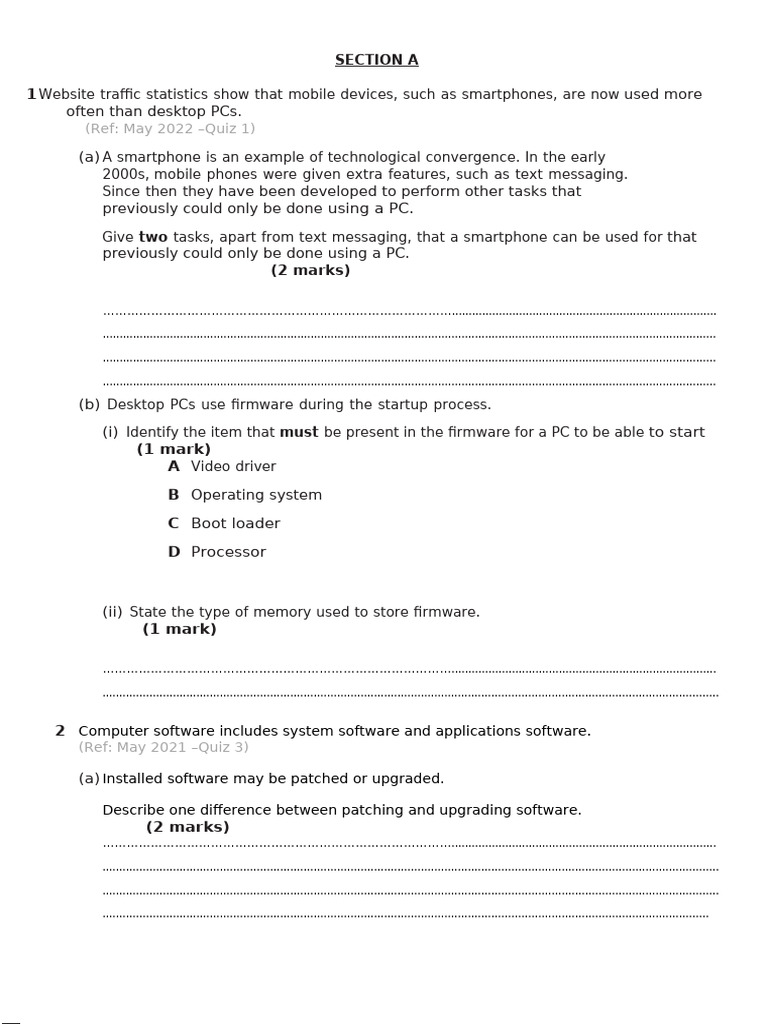 Mid Term One Exam - 20222023 Unit 1 | PDF | Internet Protocol Suite ...