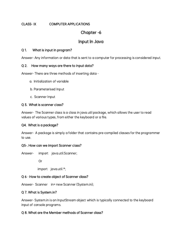 Class - Ix Comp CH 6 | PDF | Computer Program | Programming