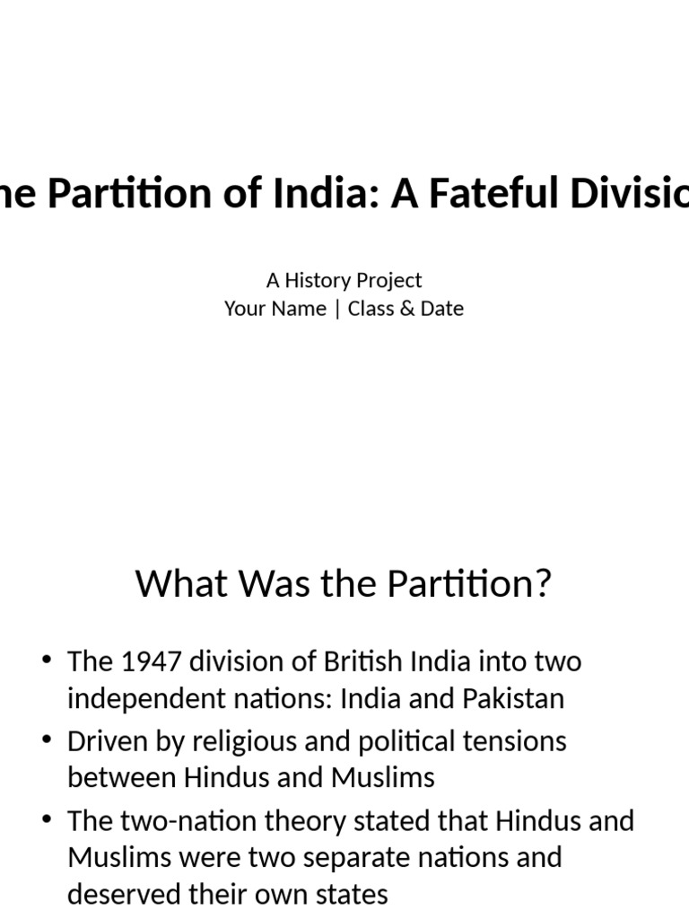 Consequences of India's 1947 Partition | PDF
