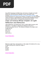 Class10 Light Numericals | PDF