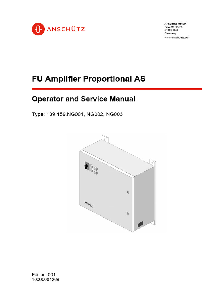 FU Amplifier AS 139-159.NG001, NG002, NG003 | PDF | Electrostatic ...