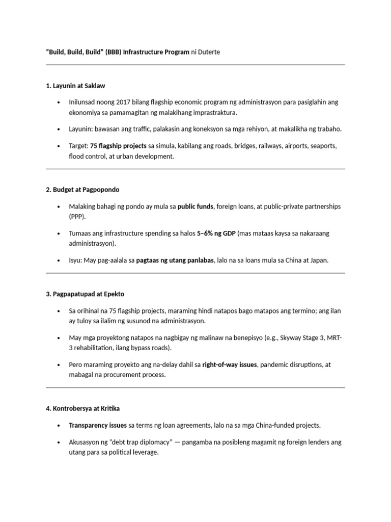 "Build, Build, Build" (BBB) | PDF