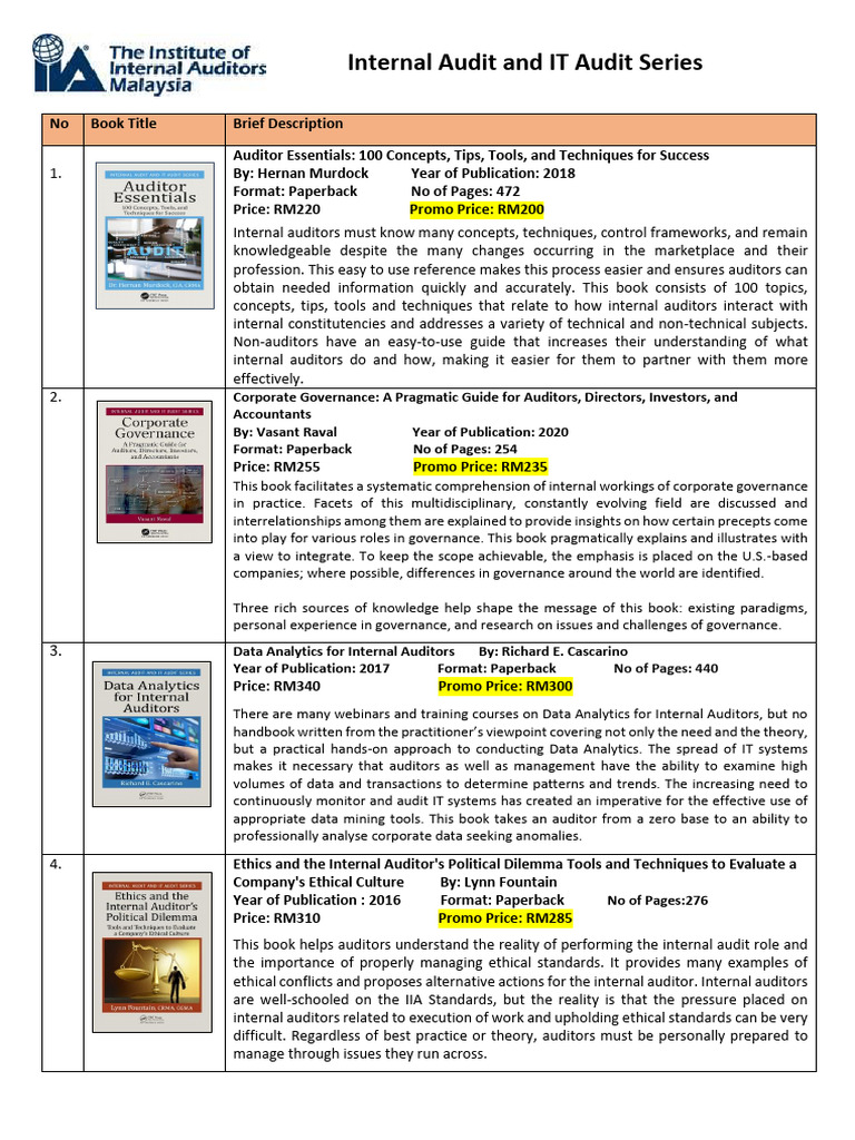 Bundle Promo - IA & IT Audit Series | PDF | Internal Audit | Audit