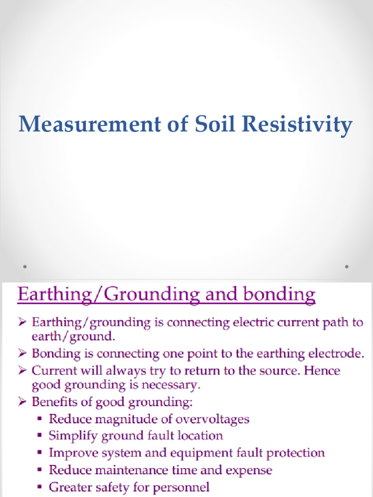 Measurement of Soil Resistivity | PDF