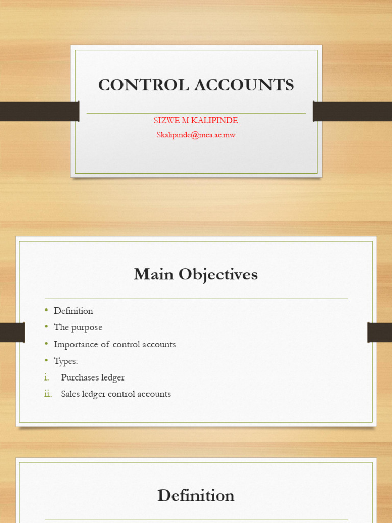 Understanding Control Accounts in Accounting | PDF | Debits And Credits ...