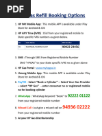 HP Gas Booking Options and Contacts | PDF