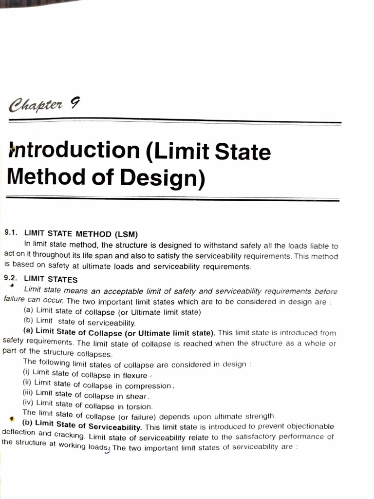 Limit State Method in RCC Design | PDF | Strength Of Materials ...