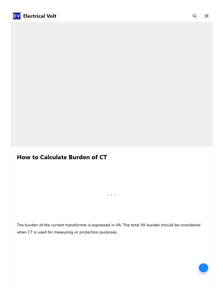 Calculating Current Transformer Burden | PDF | Physical Quantities ...