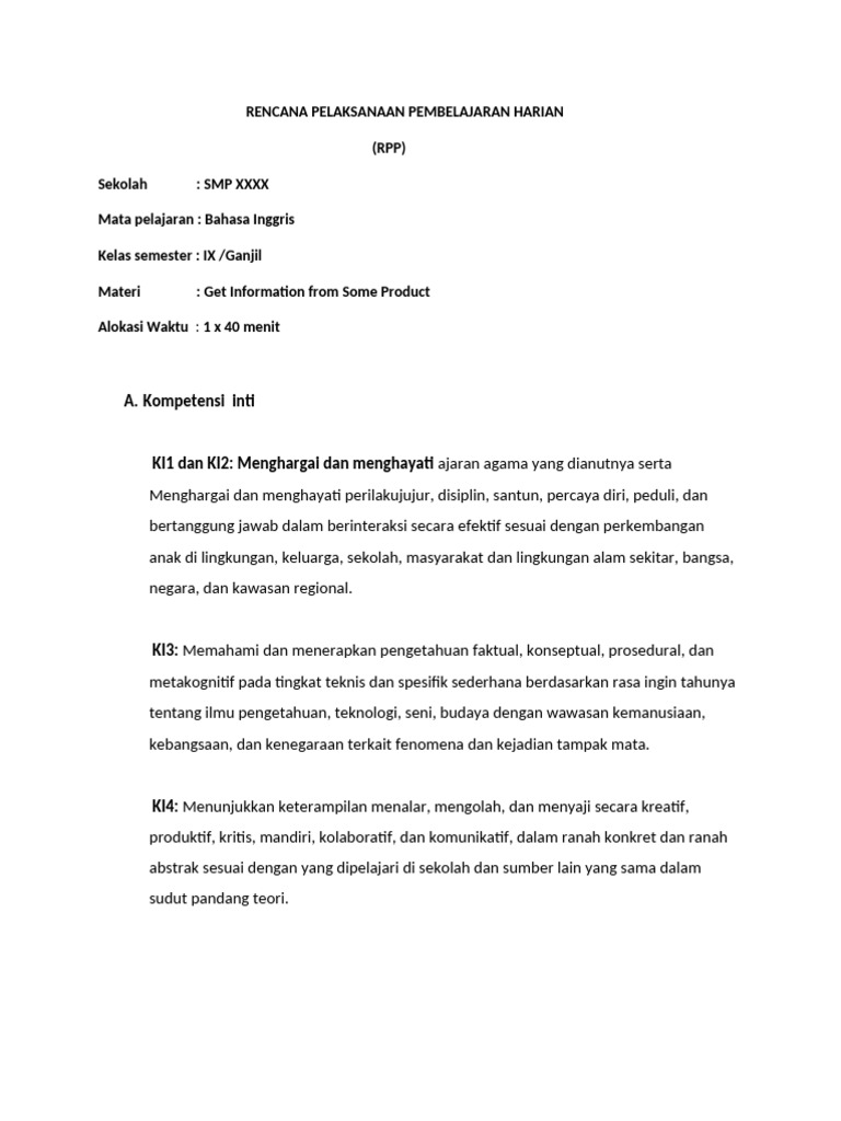 RPP Micro Teaching | PDF