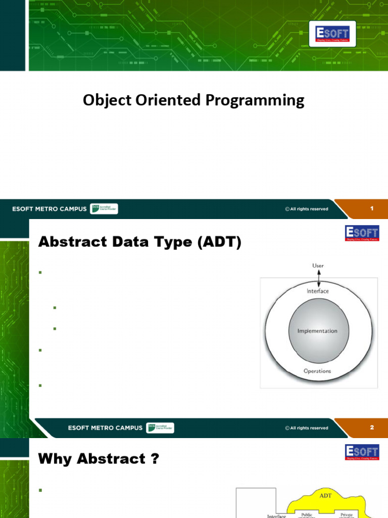 Understanding Abstract Data Types in OOP | PDF | Variable (Computer ...