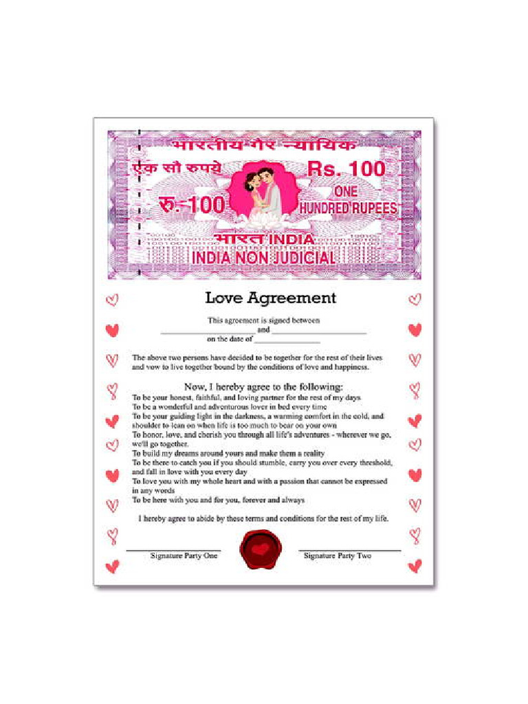 Love Agreement Final | PDF