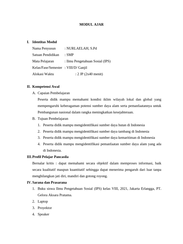 Modul Ajar Sda | PDF