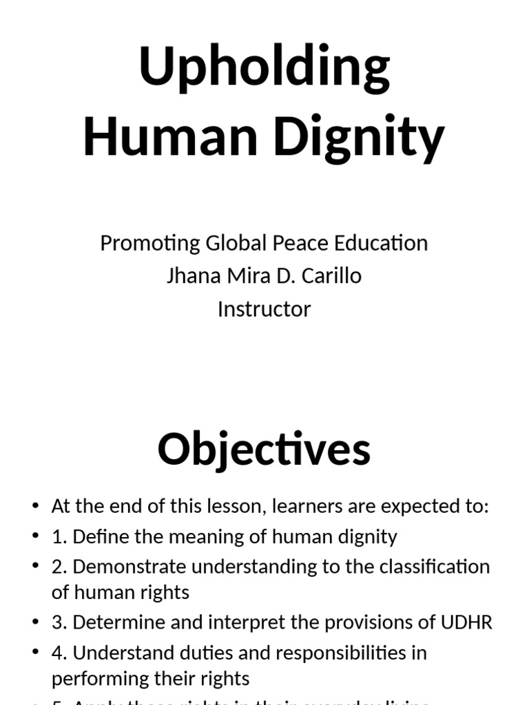 Promoting Human Dignity in Education | PDF | Human Rights | Dignity