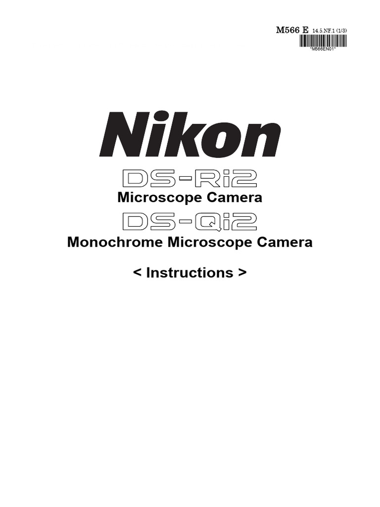 Digital Camera System DS-Ri2 DS-Qi2 E | PDF | Usb | Electrical Connector