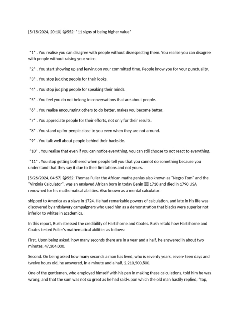 Signs of High Value and Intelligence | PDF | Gasoline | Nutrients