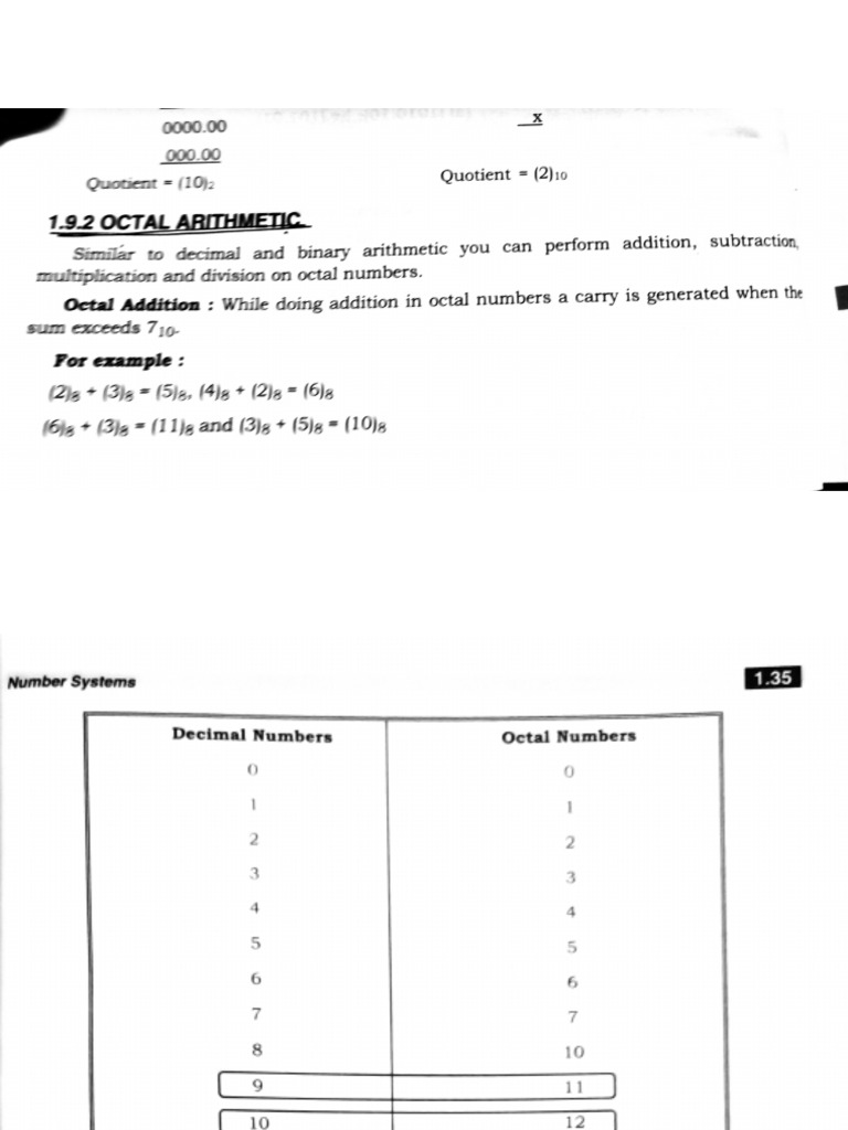 Octal Arithmetic | PDF