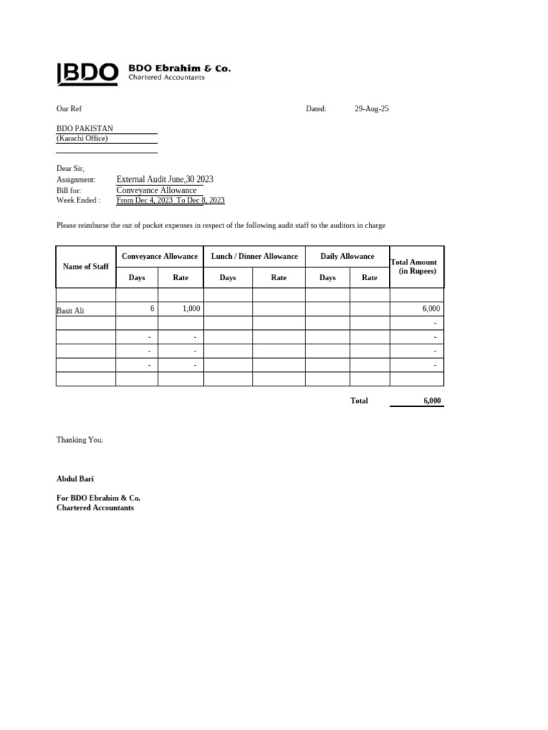 Allowance Sheet 27 | PDF