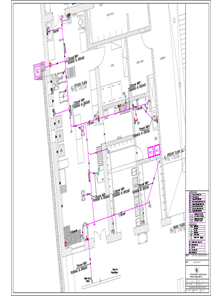 CB P 001 Phe Layout Kitchen (R 2) Drain P 001 | PDF