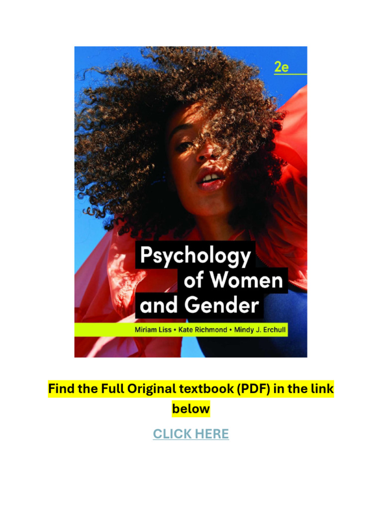 Psychology of Women and Gender 2nd Edition | PDF