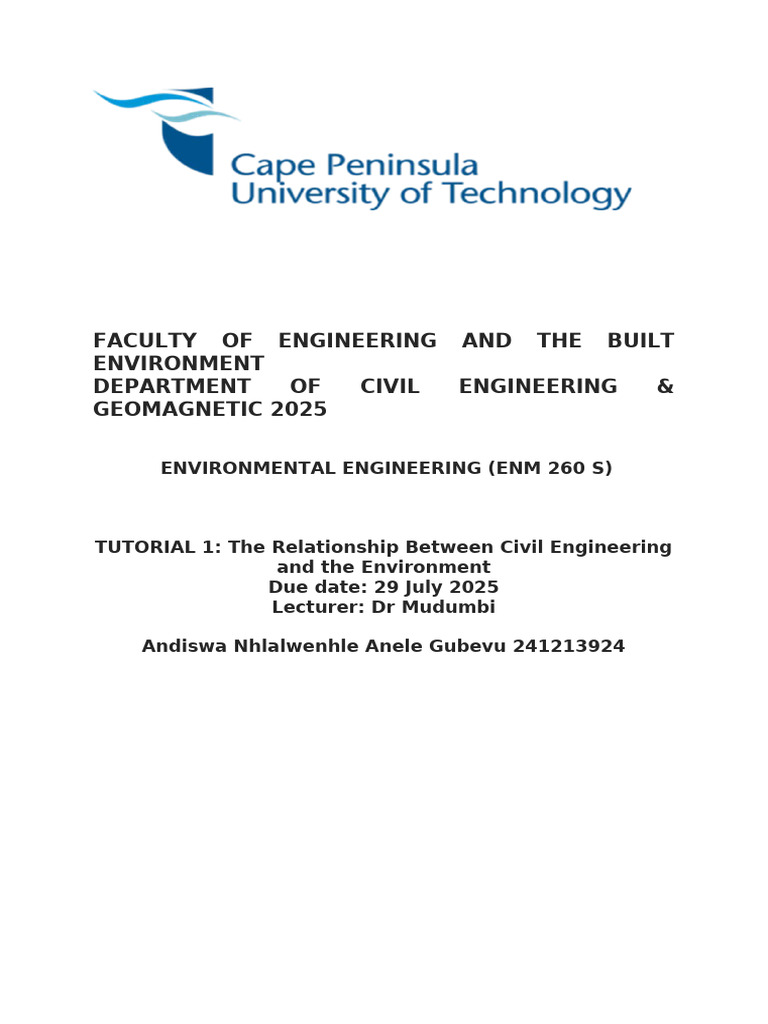 Civil Engineering and Environmental Impact | PDF | Infrastructure ...
