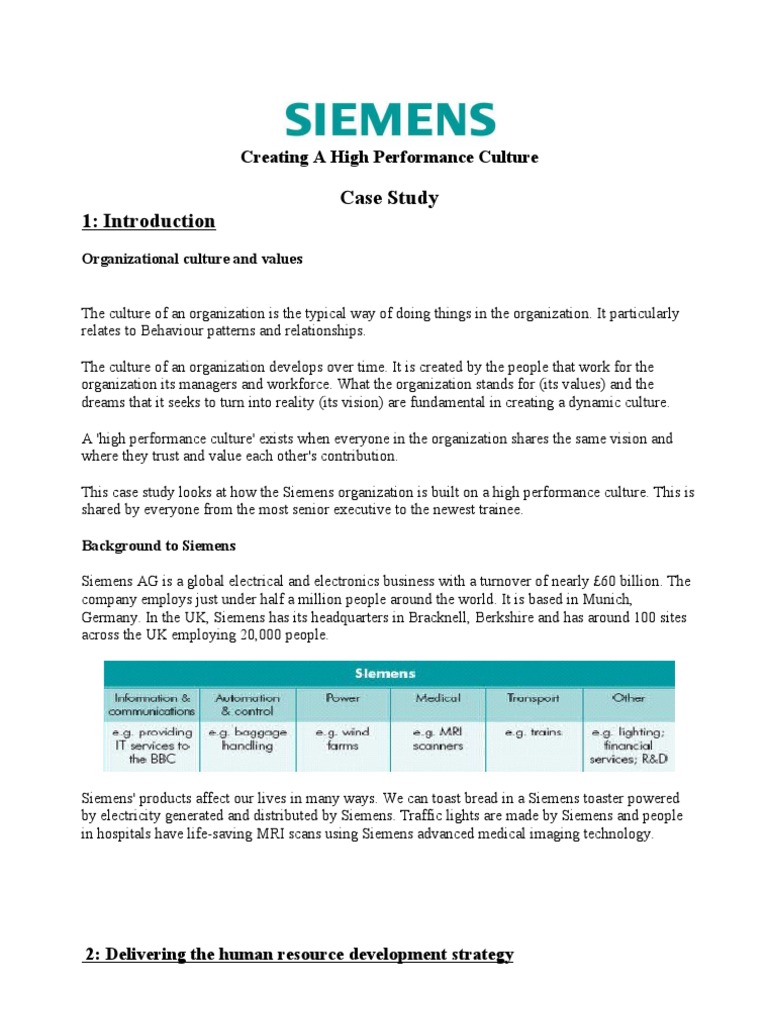 Siemens Case Study Export Marketing Students | PDF | Talent Management | Strategic Management