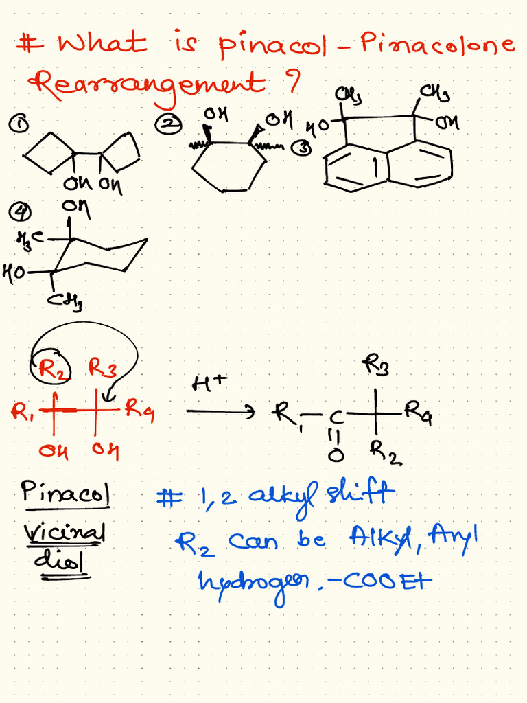 Pinacol To Pinacolone Rearrangement | PDF