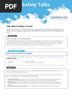 Workplace Complacency Toolbox Talk | PDF | Occupational Safety And ...