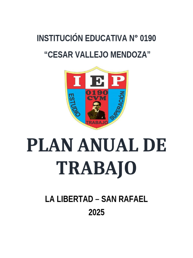 Plan Anual de Trabajo 2025 - I.E. 0190 | PDF | Institución | Escuelas