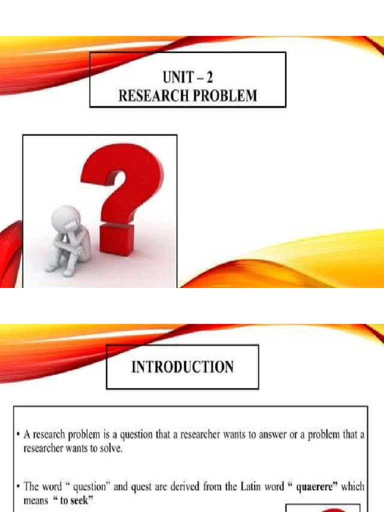 Unit 2 Research Problem Statement | PDF