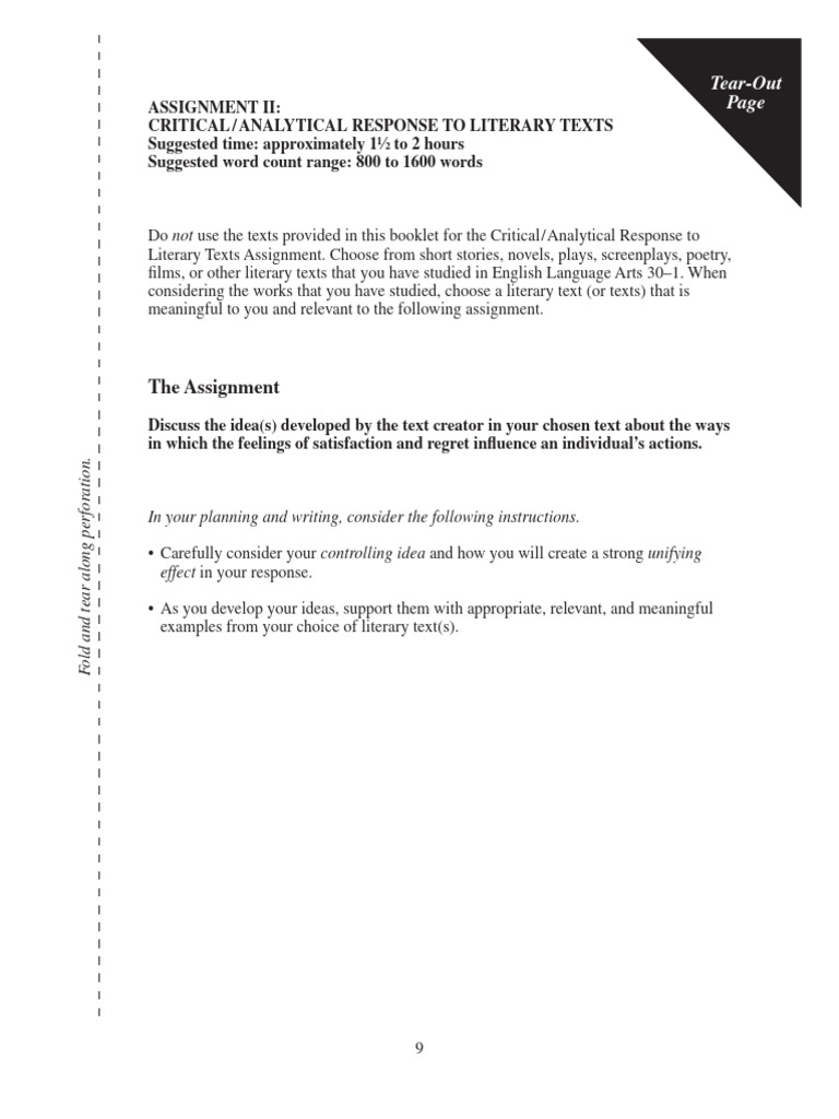Personal Response To Text - AB Diploma | PDF | Human Communication ...