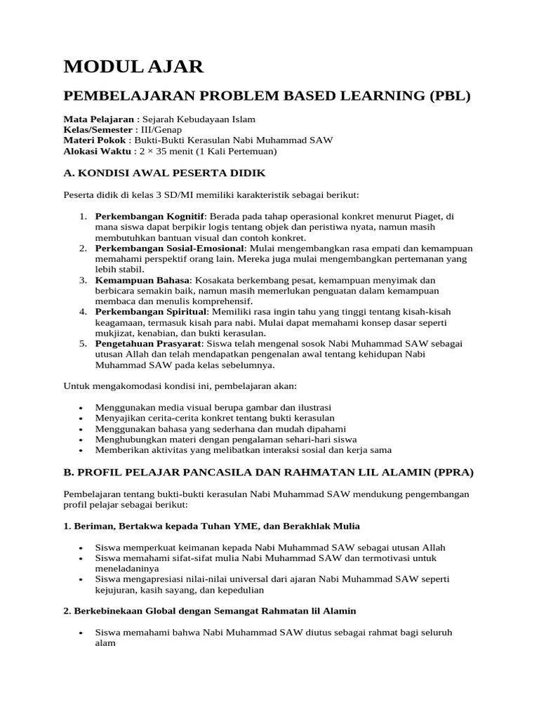 Modul Ajar PBL Ski Bab Viii | PDF
