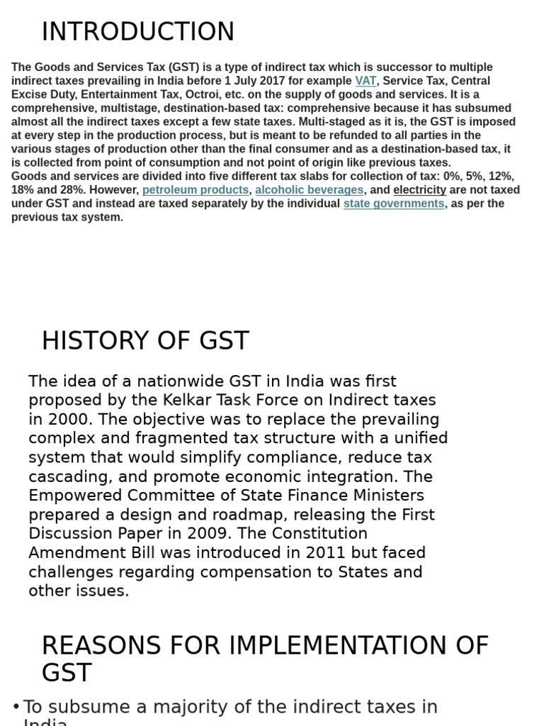 GST's Impact on India's GDP Explained | PDF | Taxes | Gross Domestic ...