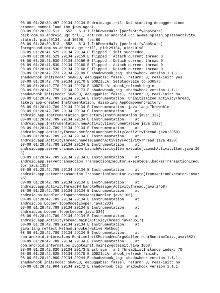Debugging Errors in Android App Logs | PDF | Programming Paradigms ...