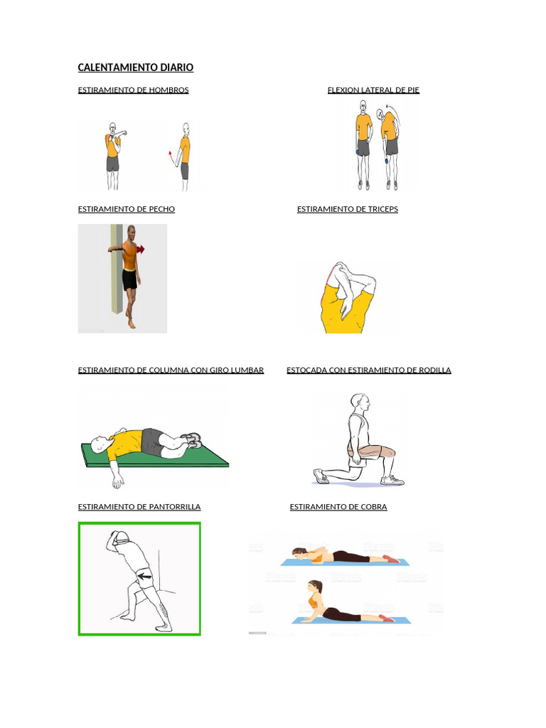 Calentamiento Diario | PDF