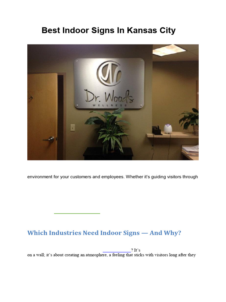 Indoor Signs in Kansas City | PDF | Brand