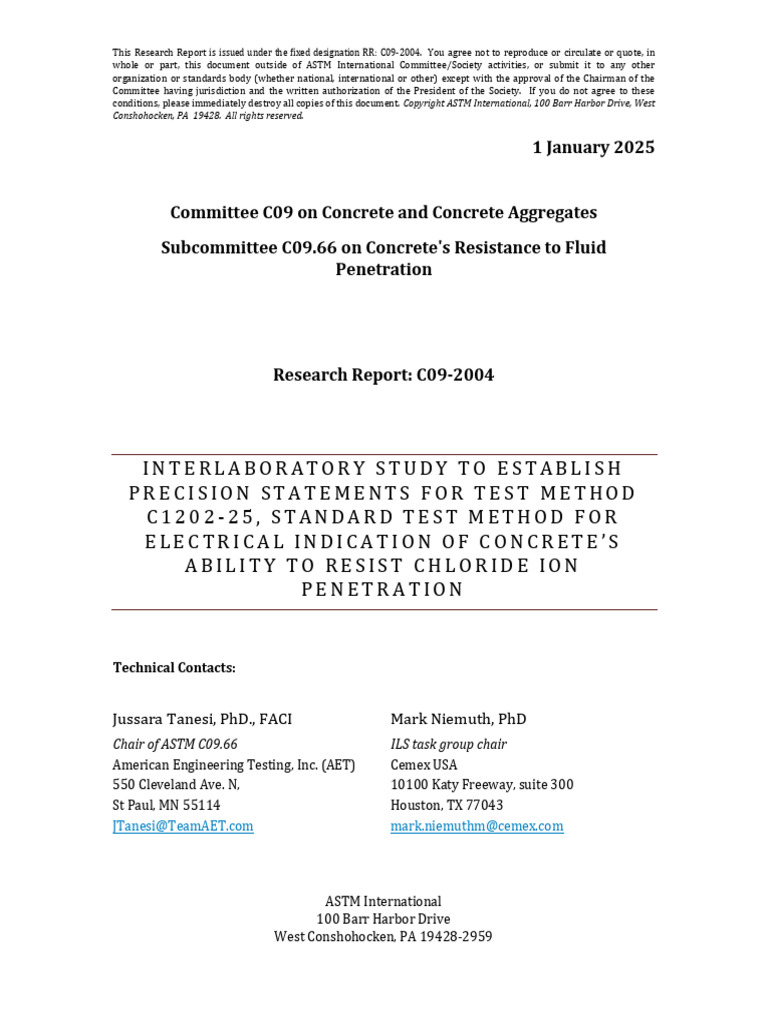 Interlaboratory Study on Concrete Resistance | PDF | Standard Deviation ...