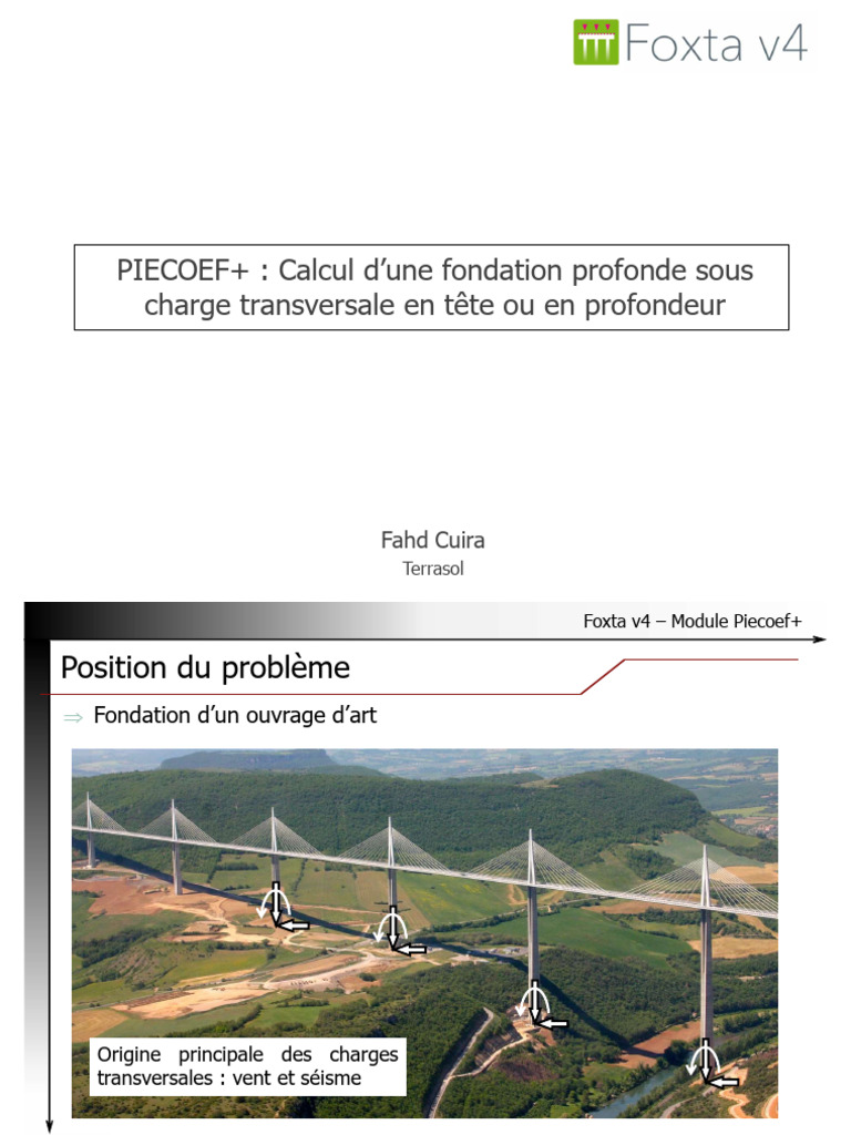 Calcul de fondations profondes avec Foxta | PDF | Fondation ...